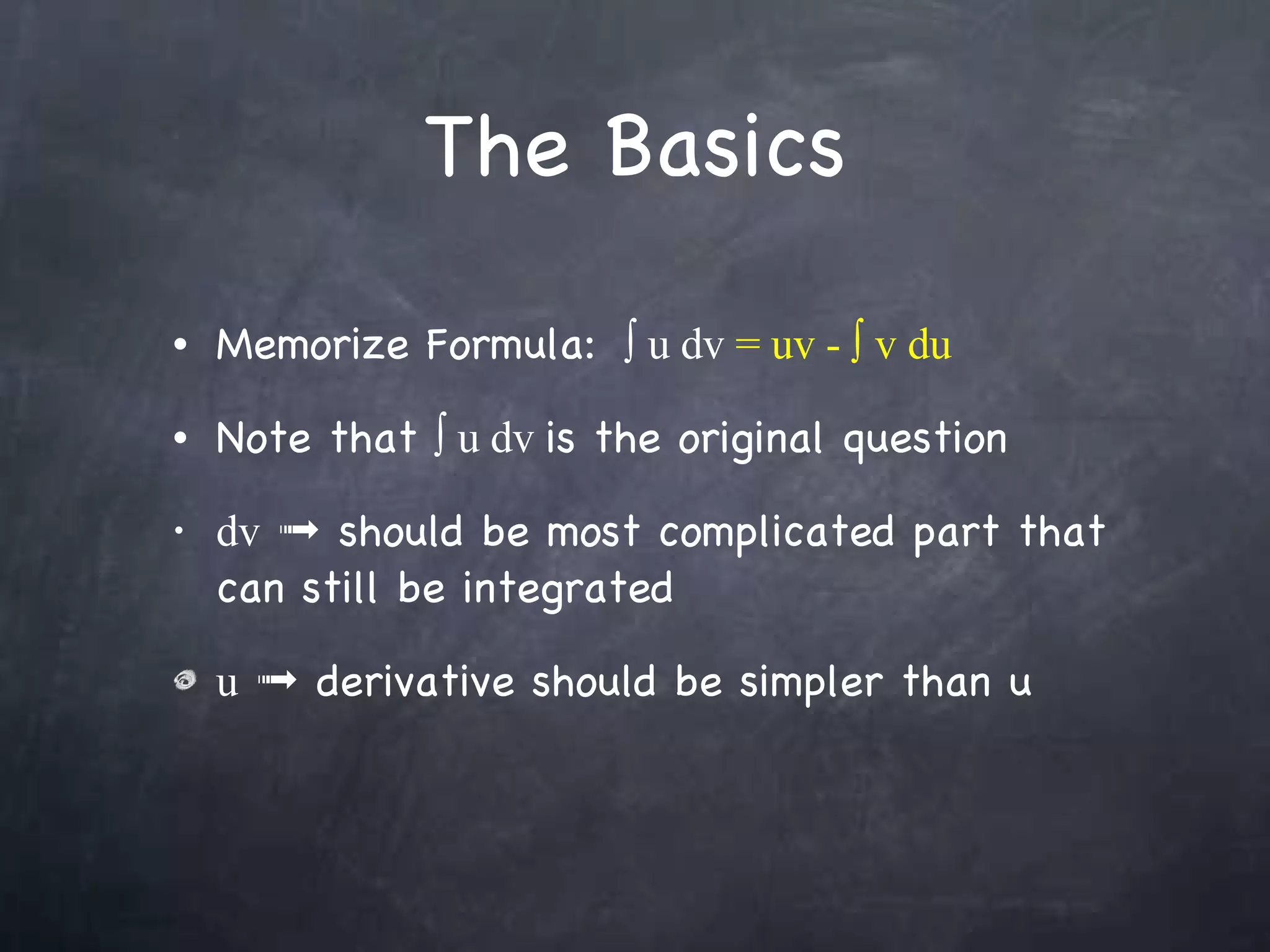 Integration By Parts Tutorial & Example- Calculus 2 | PPT