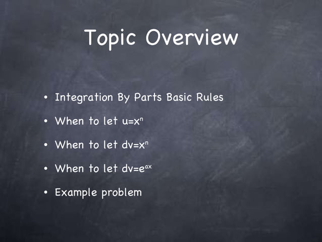 Integration By Parts Tutorial & Example- Calculus 2 | PPT | Physics | Science