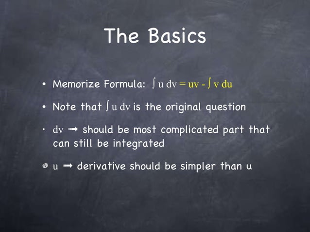 Integration By Parts Tutorial & Example- Calculus 2 | PPT | Physics | Science