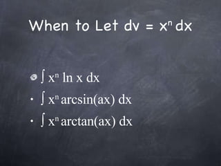 Integration By Parts Tutorial & Example- Calculus 2 | PPT