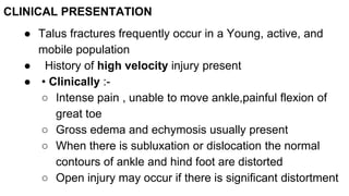 FRACTURES of CALCANEUS AND TALUS | PPTX