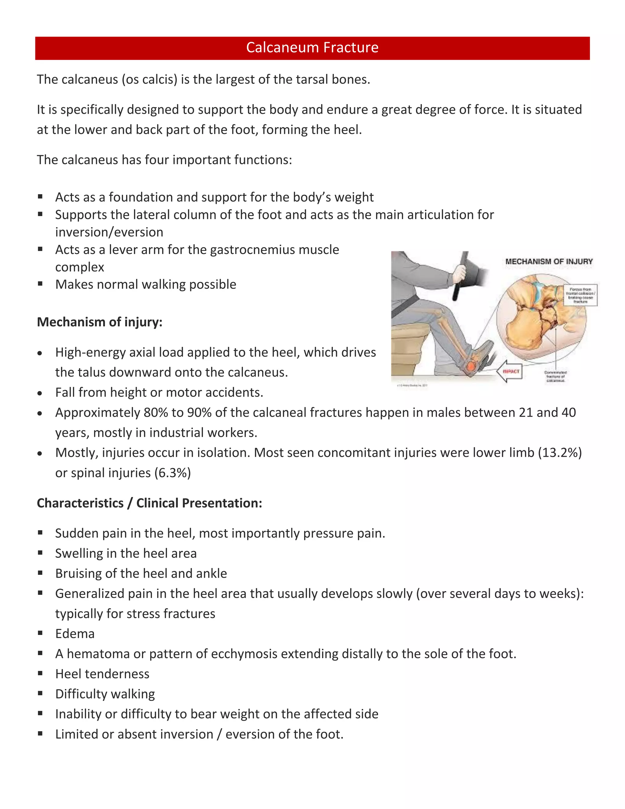 Calcaneum fracture | PDF