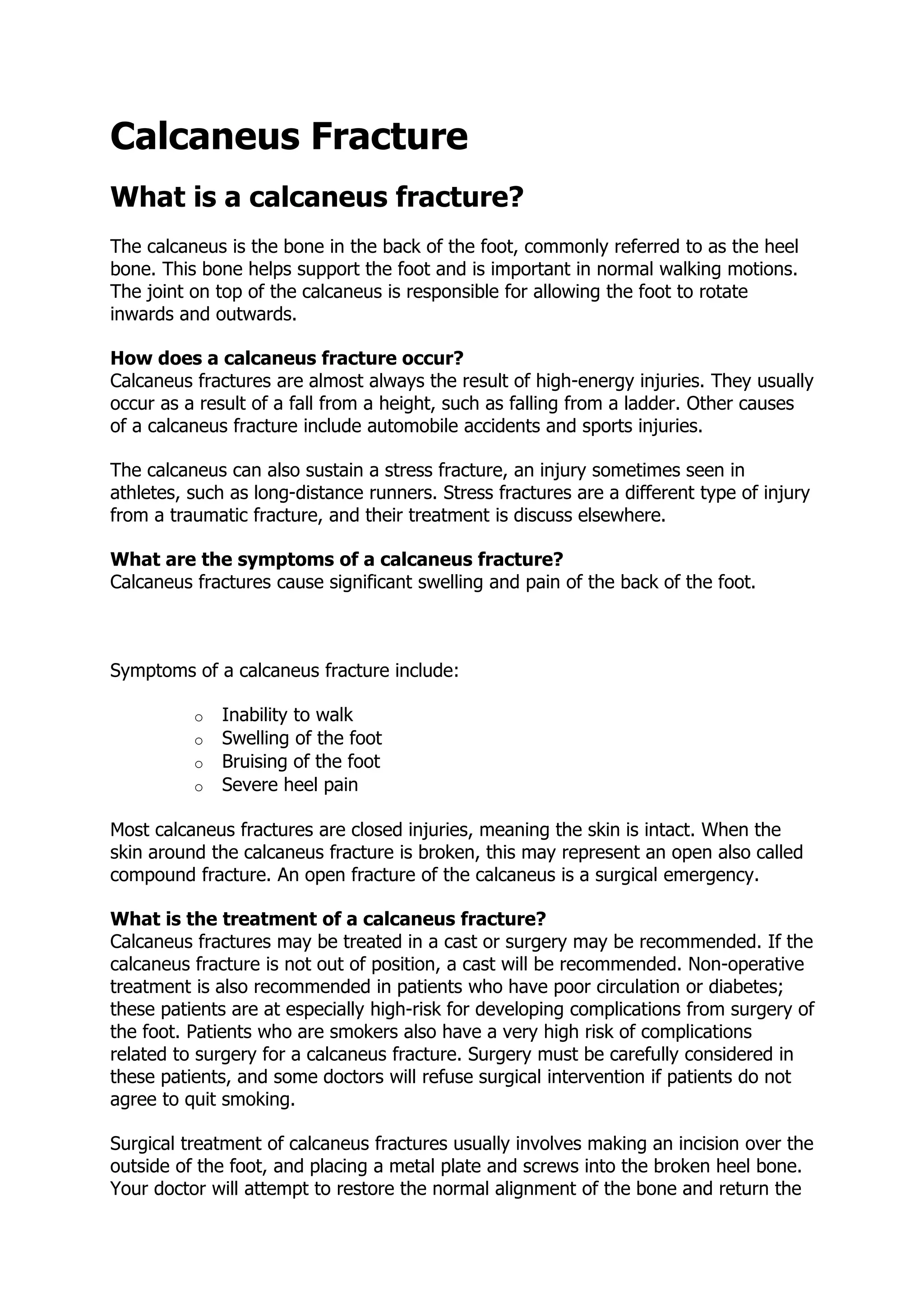 Calcaneus Fracture | DOC