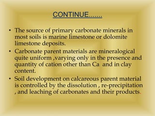 Calcareous soil , Origin, Properties and Distribution in India (IGKV ...