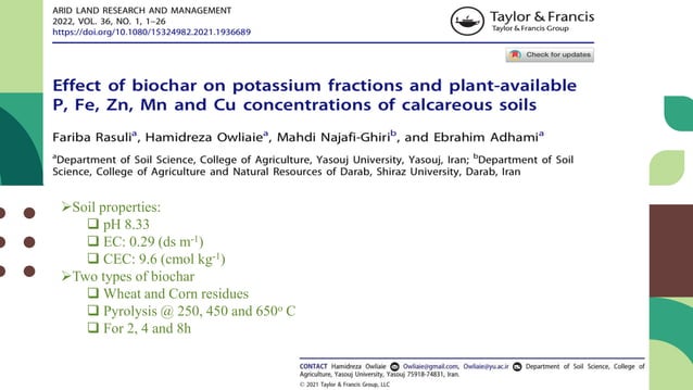 Calcareous soils and its management.pptx | Science