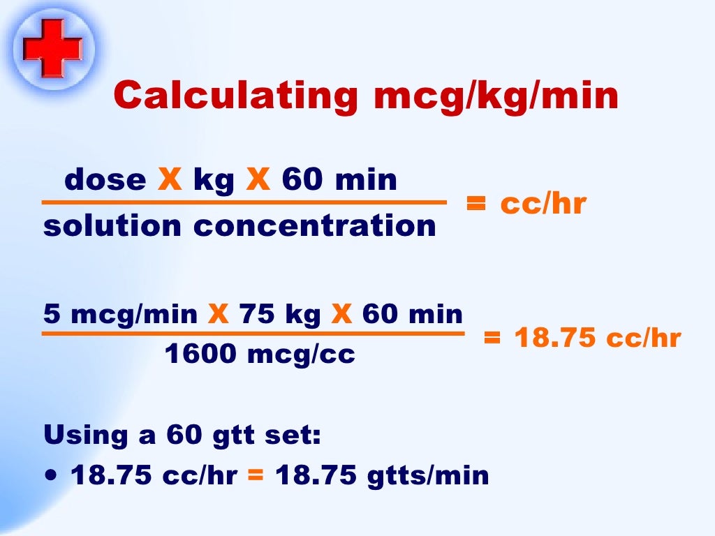 Calc Drip Rates
