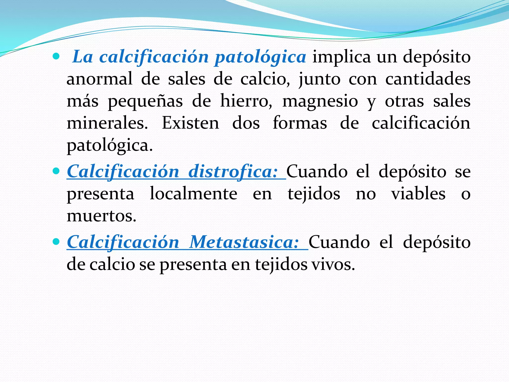 Calcificación patologica | PPTX | Bone and Joint Conditions | Diseases ...