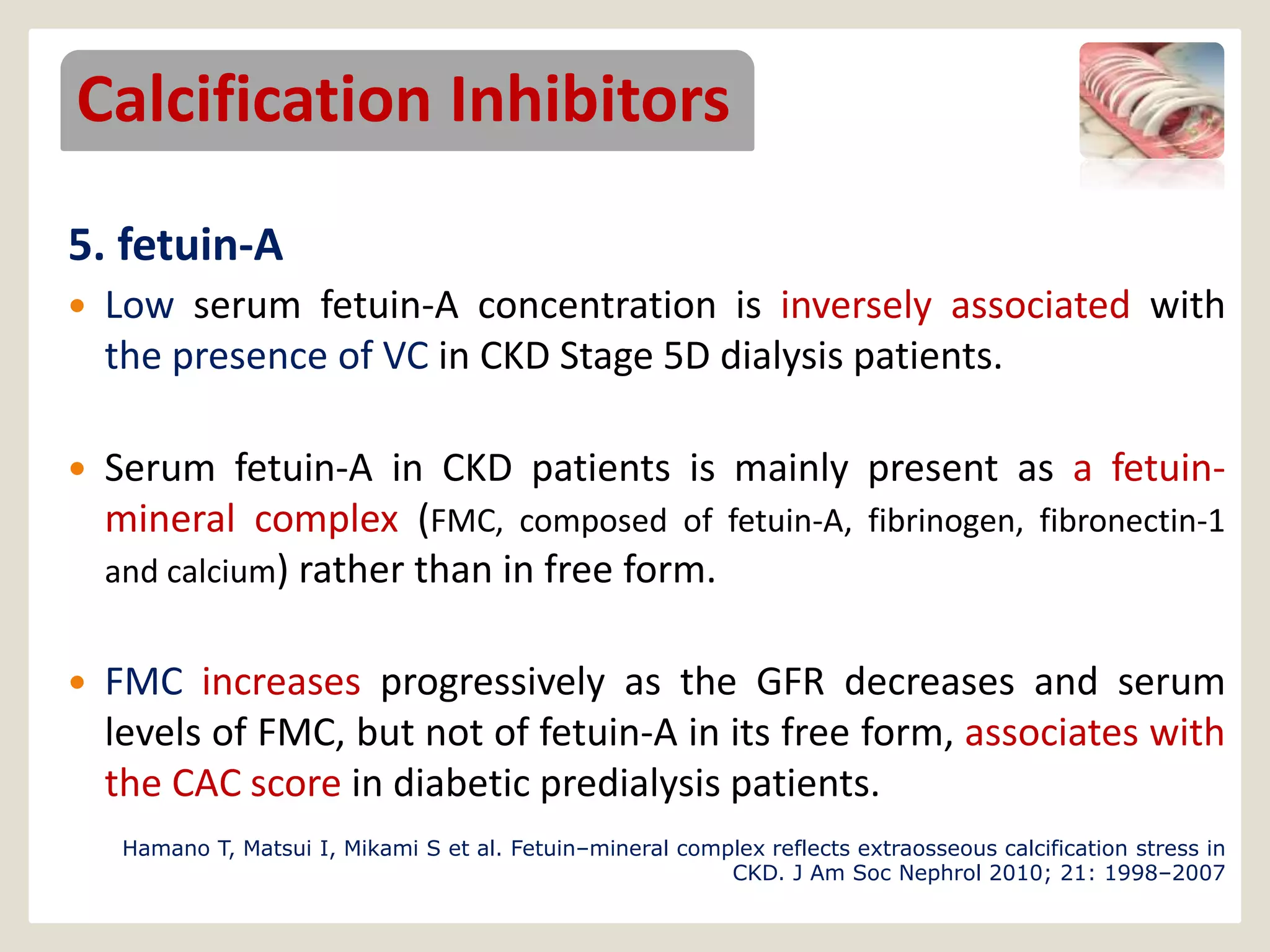 Calcification inhibitors in ckd and dialysis patients | PPTX