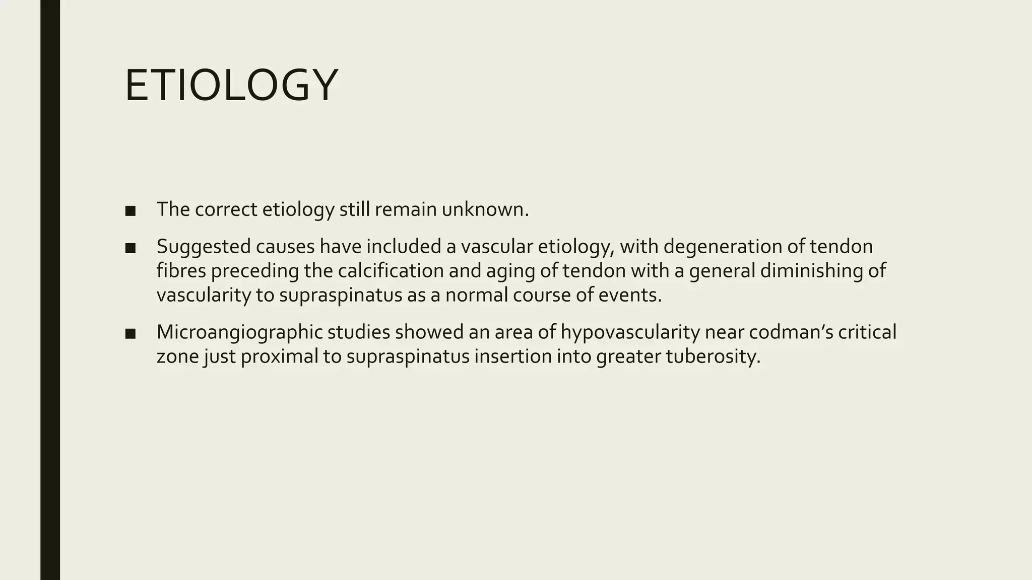 Calcific tendinitis | PPTX