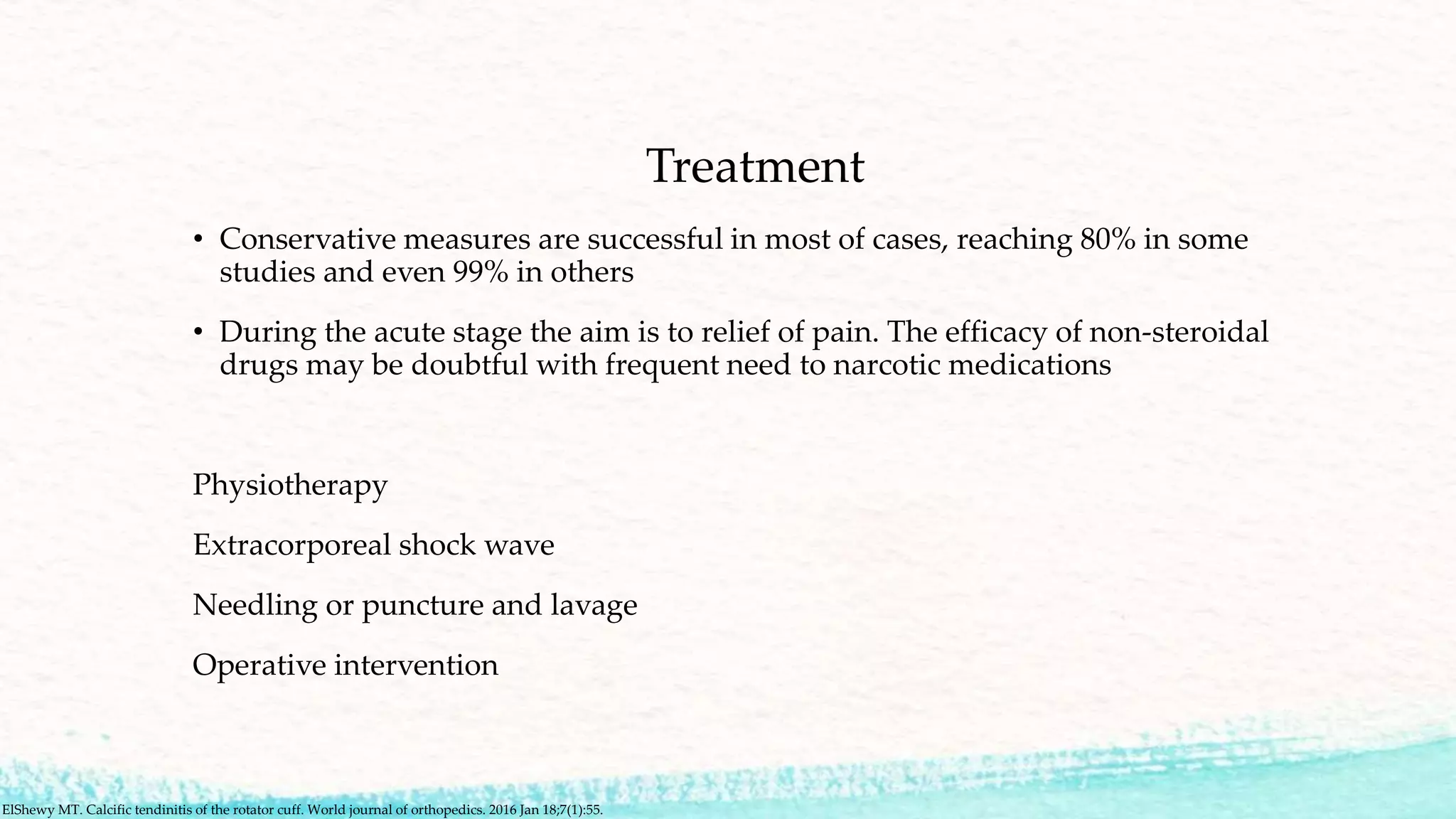 Calcific Tendinitis of the Rotator Cuff | PPT