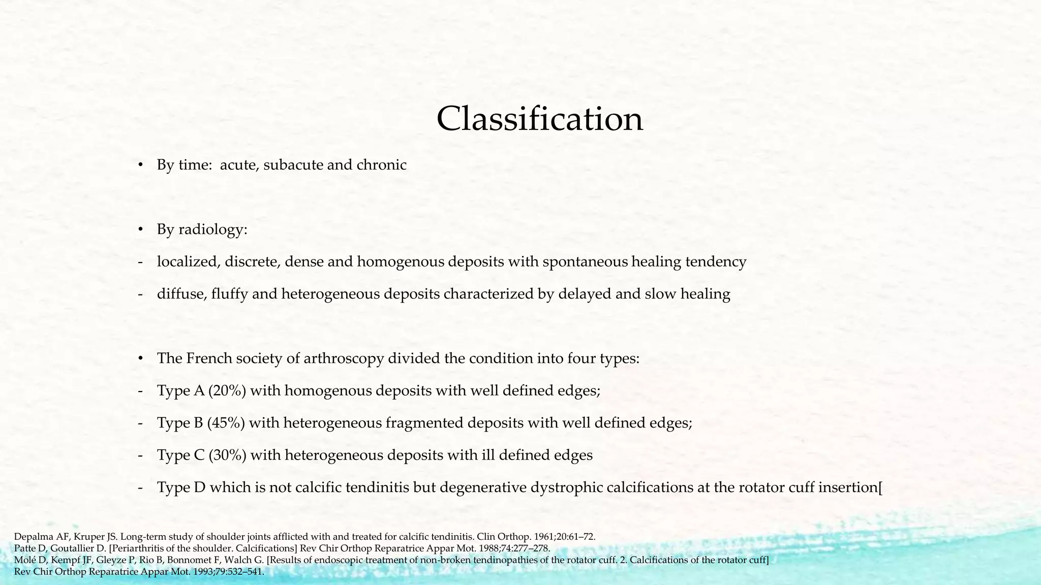 Calcific Tendinitis of the Rotator Cuff | PPTX