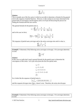 Calc ii seriesconvergence | PDF