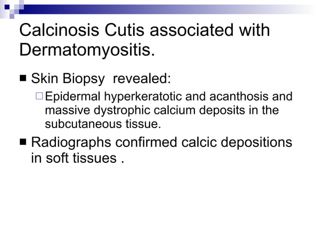 Calcinosis Cutis | PPT