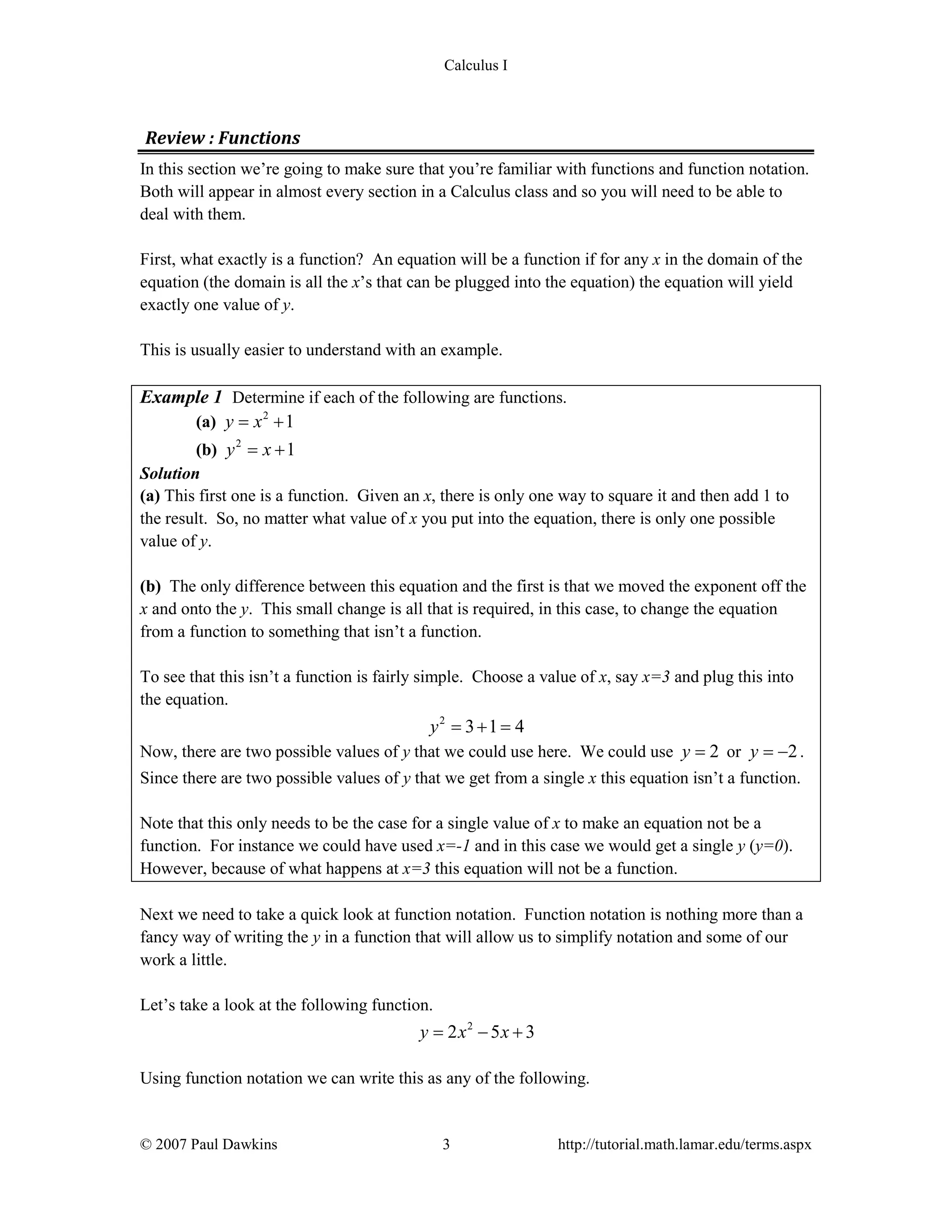 Calculus - Functions Review | PDF