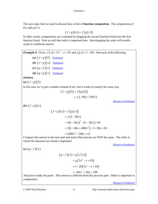 Calculus - Functions Review | PDF