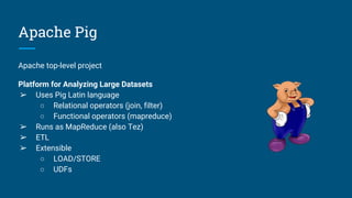 A smarter Pig: Building a SQL interface to Apache Pig using Apache Calcite | PPT