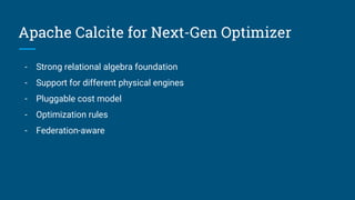A smarter Pig: Building a SQL interface to Apache Pig using Apache Calcite | PPT