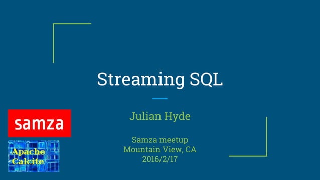 Streaming SQL | PDF