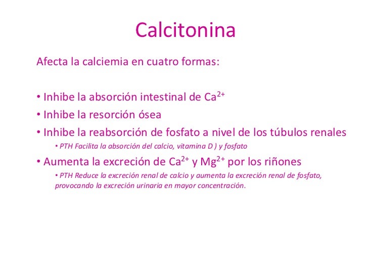 Calcitonina y hormona paratiroidea