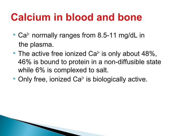 Calcium | PPT | Endocrine and Metabolic Diseases | Diseases and Conditions