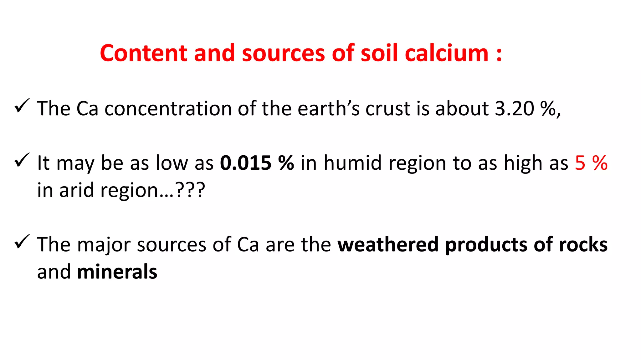 Calcium- secondary nutrient | PPTX