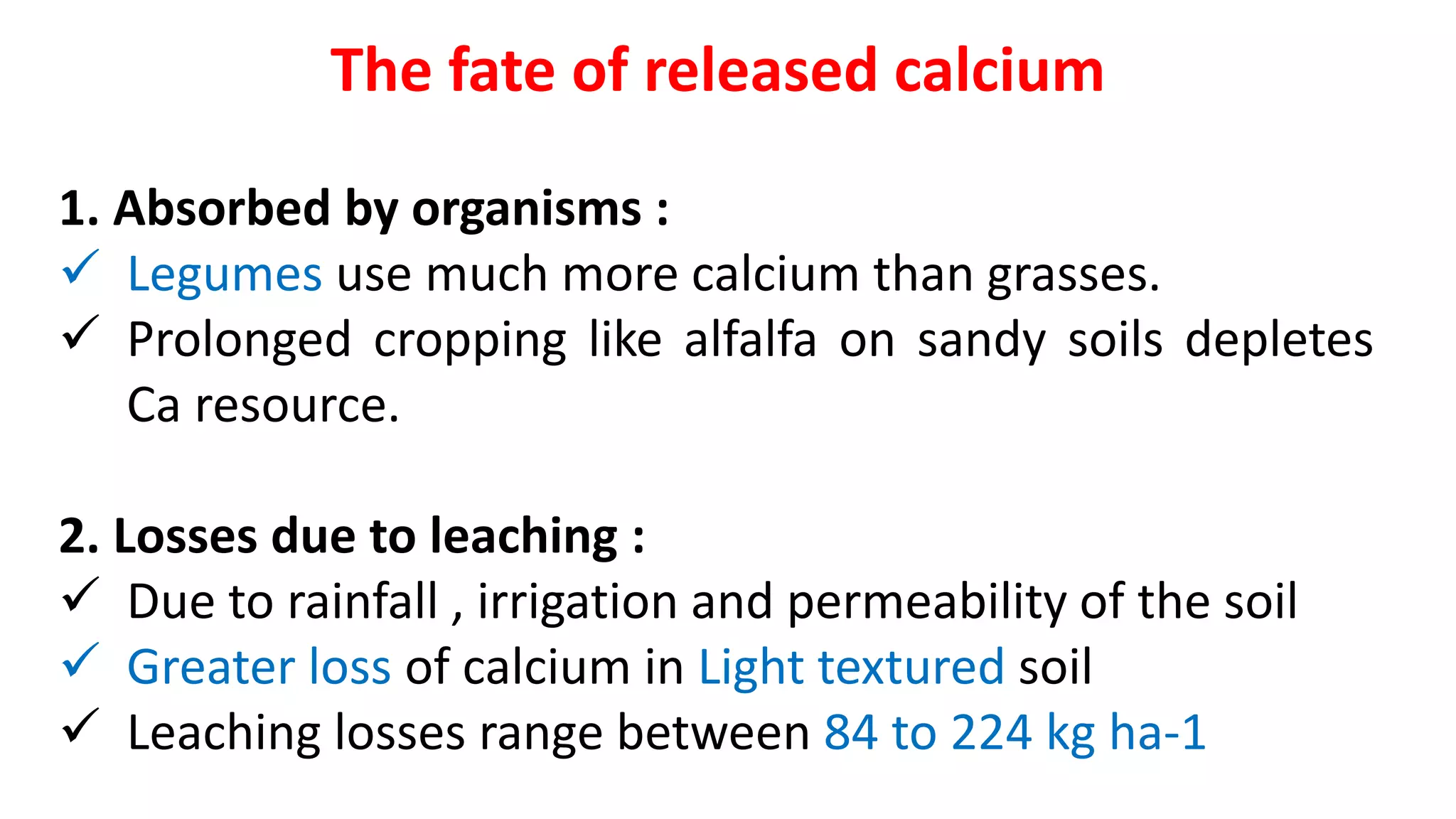 Calcium- secondary nutrient | PPTX