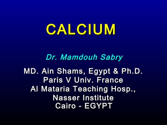 Calcium | PPT