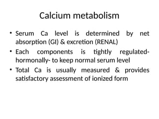calcium in human body and its nutrient needs | PPTX