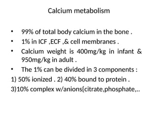 calcium in human body and its nutrient needs | PPTX