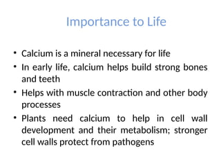 calcium in human body and its nutrient needs | PPTX