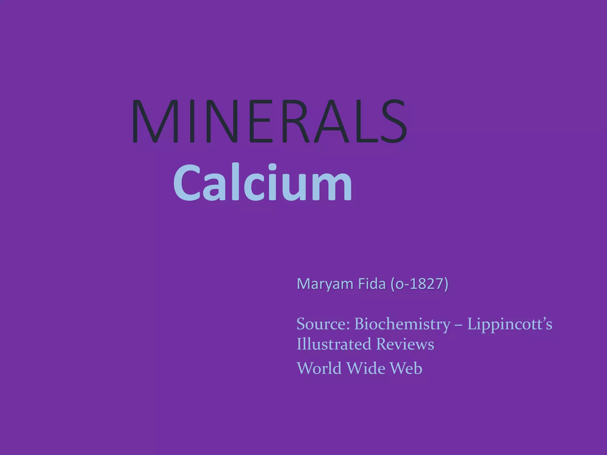 Calcium mineral Biochemistry – Lippincott’s Illustrated Reviews World ...