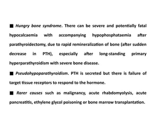 calcium, hypercalcemia, hypocalcemia ppt | PPTX