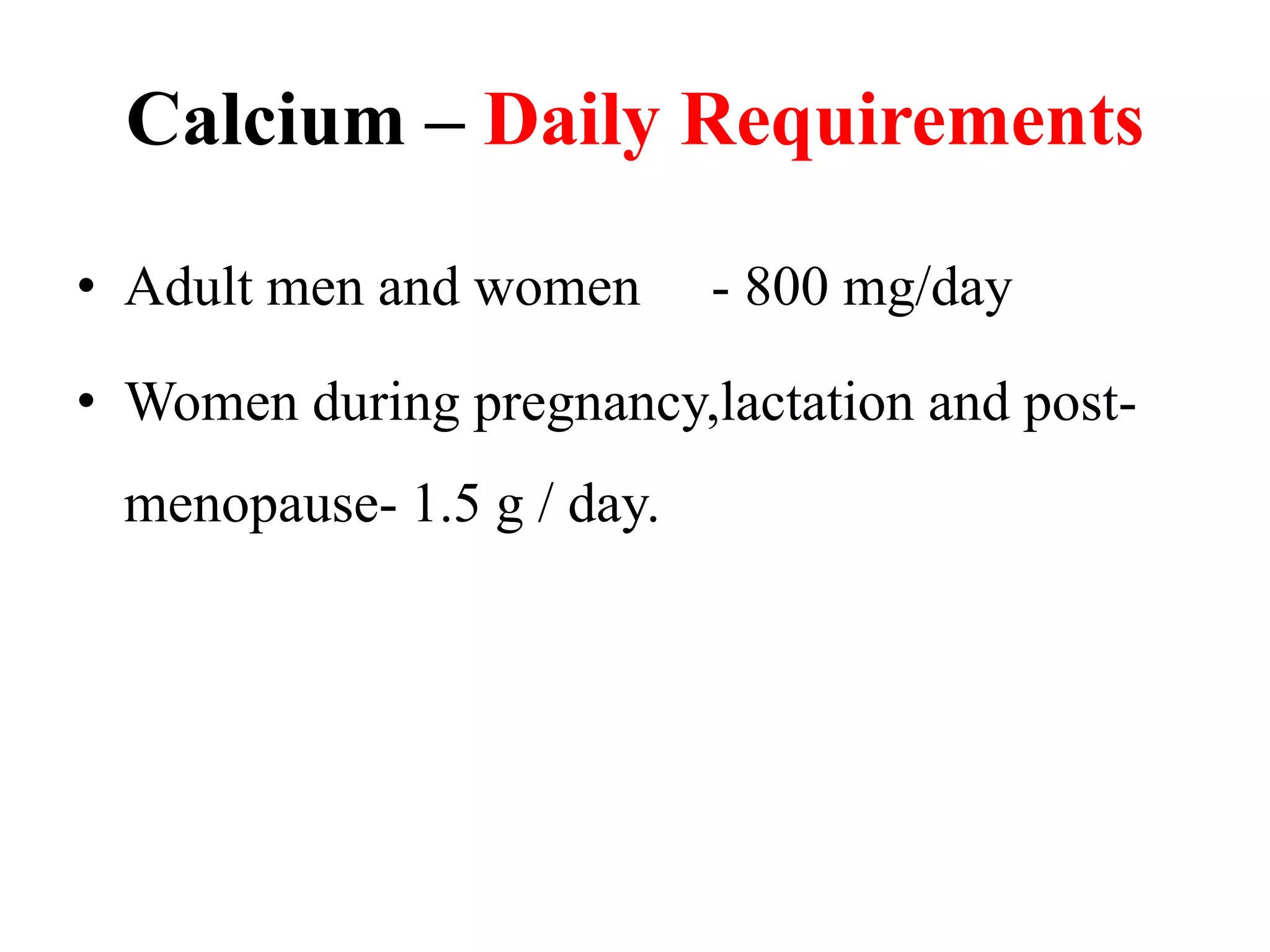 Calcium biochemical role, rda and deficiency | PPTX