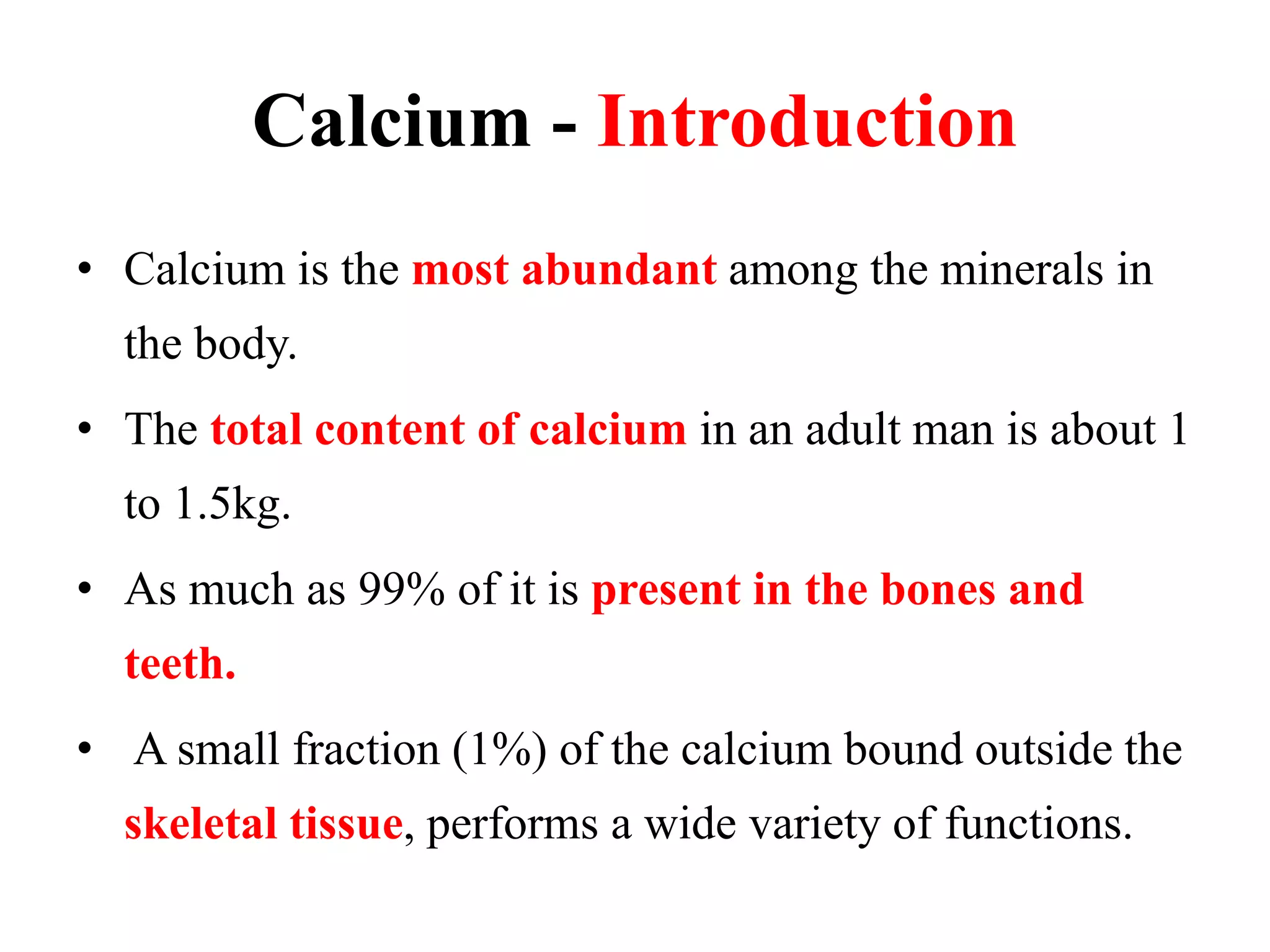 Calcium biochemical role, rda and deficiency | PPTX