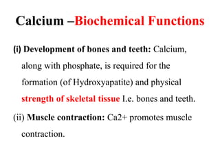 Calcium biochemical role, rda and deficiency | PPTX