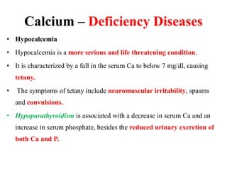 Calcium biochemical role, rda and deficiency | PPTX