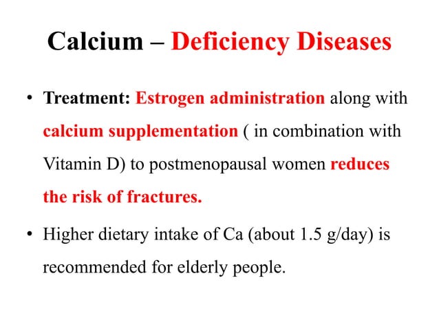 Calcium biochemical role, rda and deficiency | PPTX