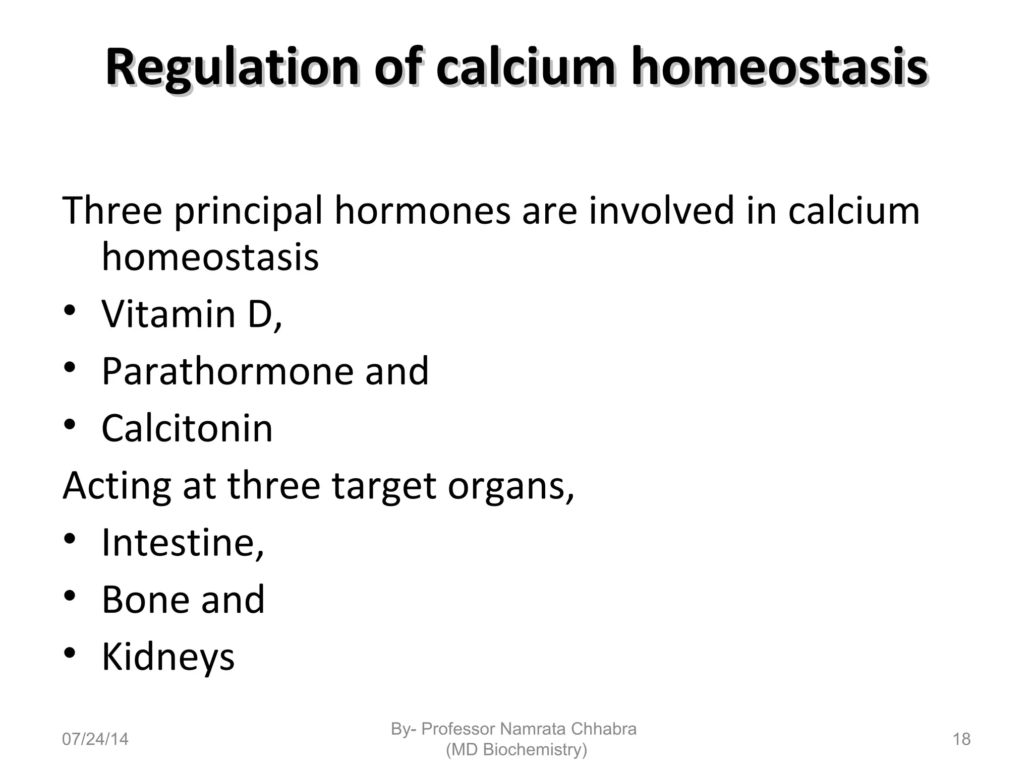 Calcium functions and significance | PPT