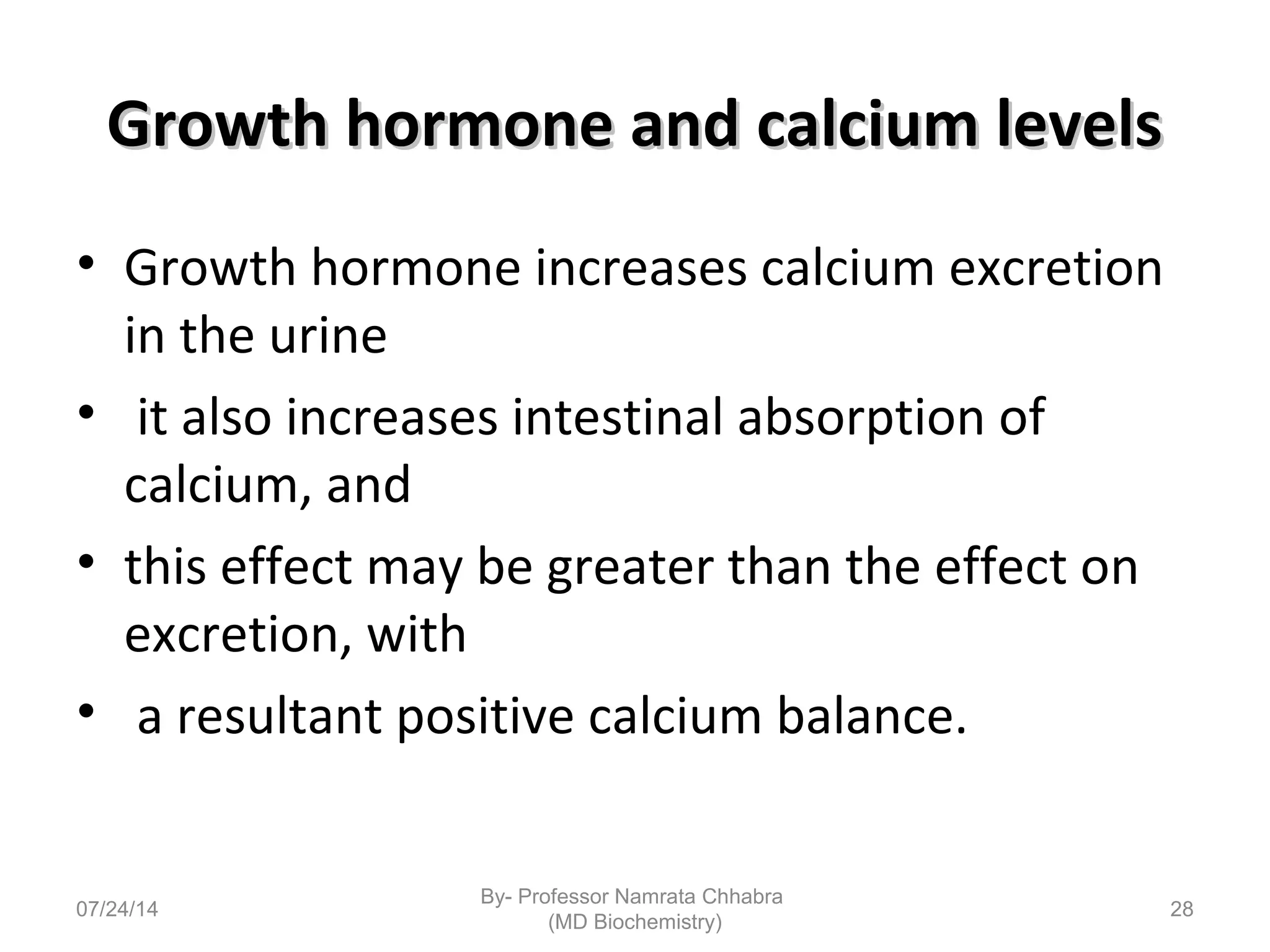 Calcium functions and significance | PPT