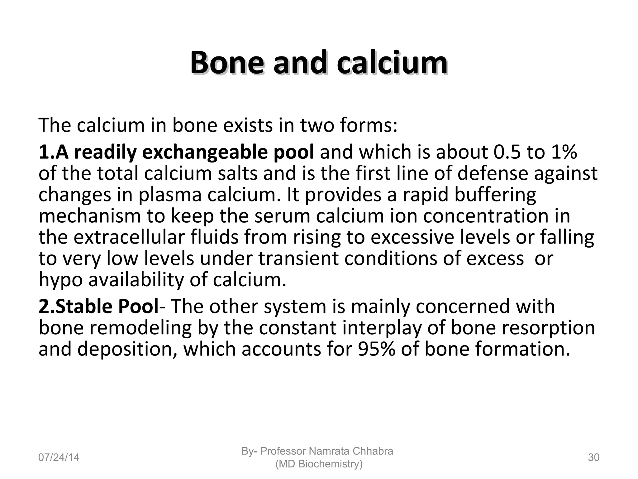 Calcium functions and significance | PPT