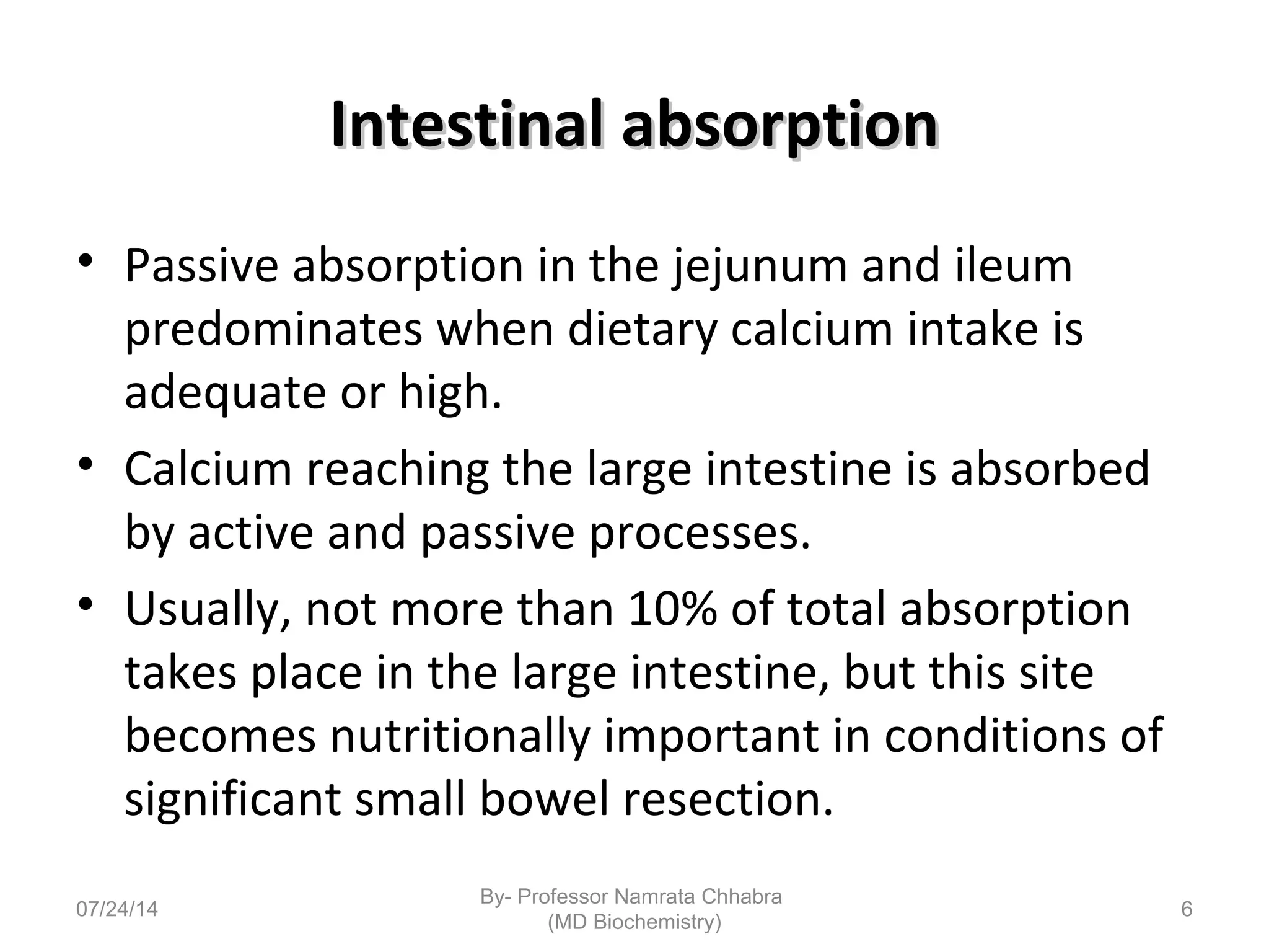 Calcium functions and significance | PPT