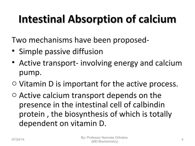 Calcium functions and significance | PPT