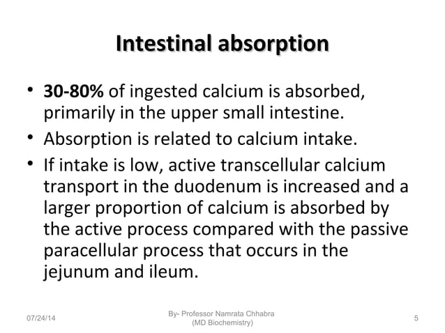 Calcium functions and significance | PPT
