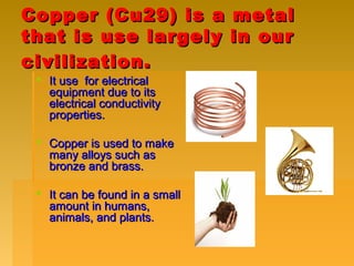 Calcium and copper | PPT