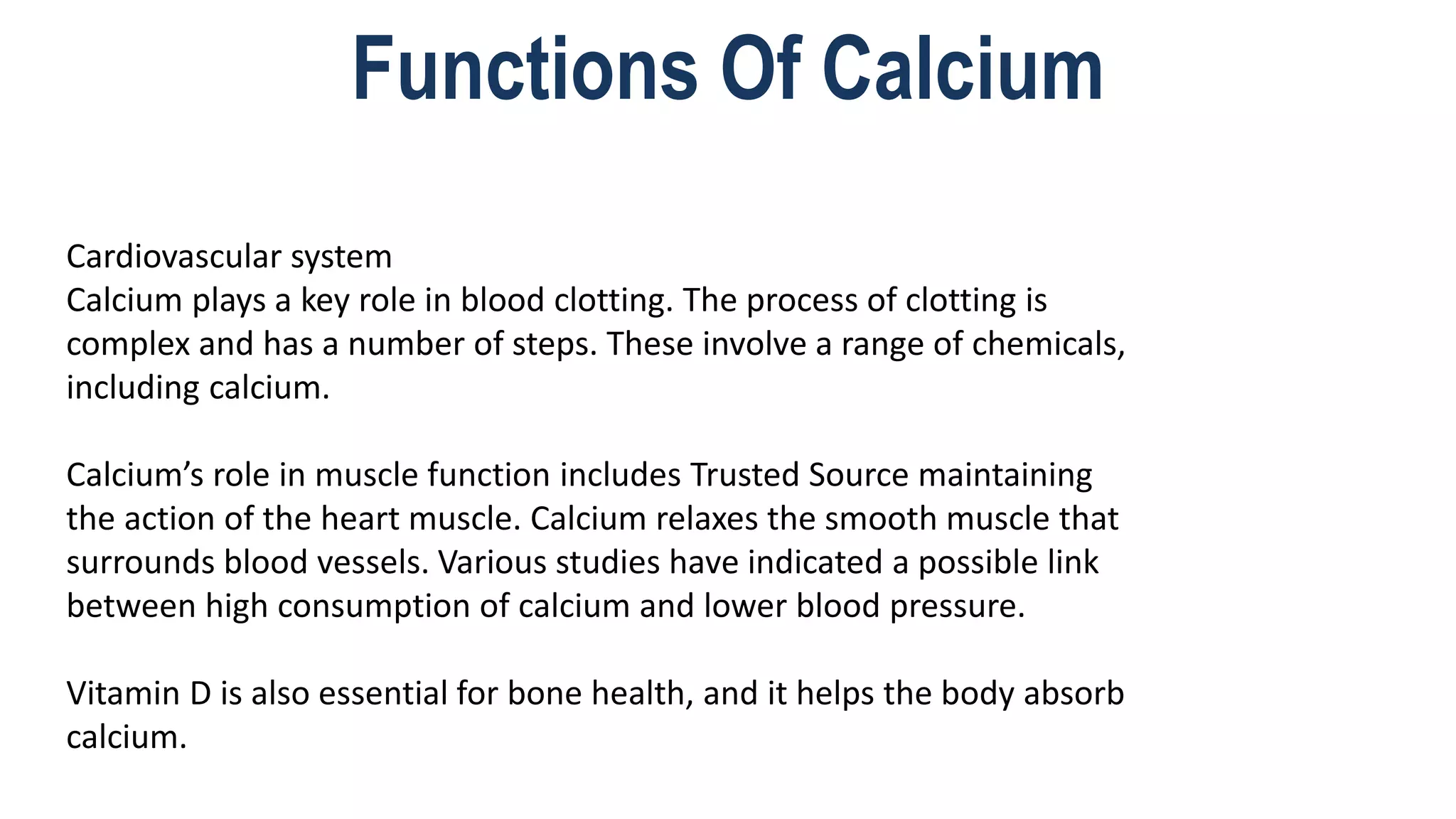 Calcium and its sources | PPTX