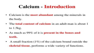 Calcium and its sources | PPTX