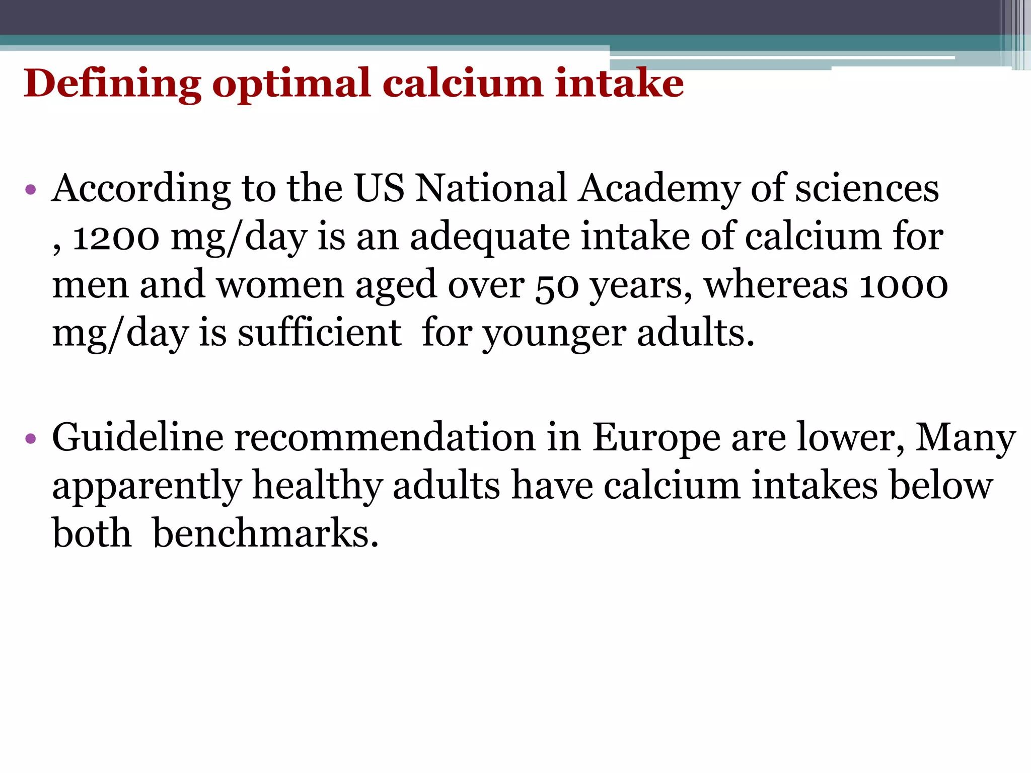 Calcium and vitamin D | PPT