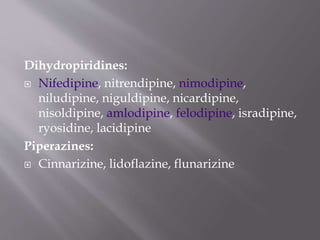 Calcium channel blockers | PPTX