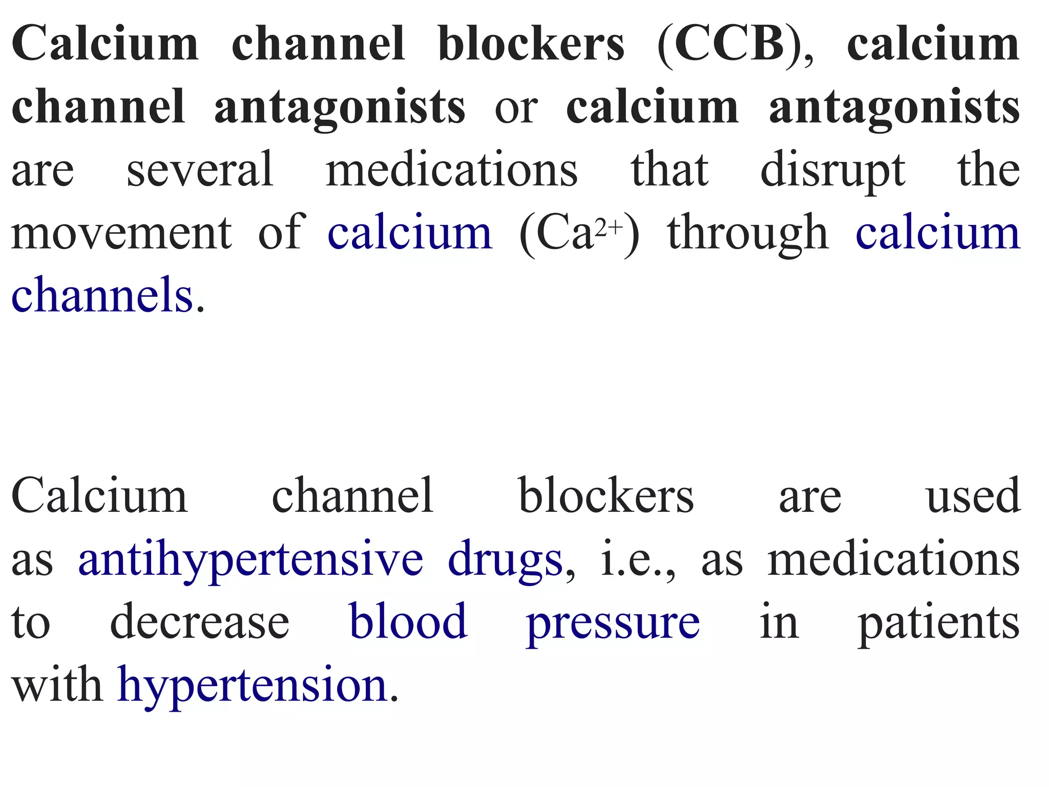 Calcium channel blockers | PPTX