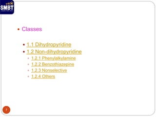 Calcium channel blockers | PPTX